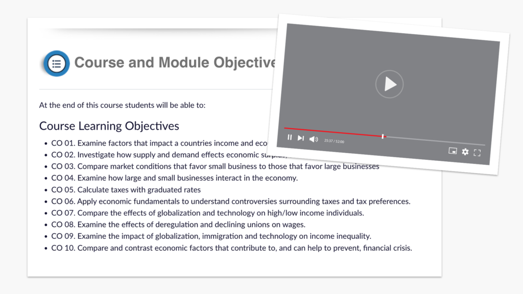 QM Standard 2: Learning Objectives - Faculty eCommons